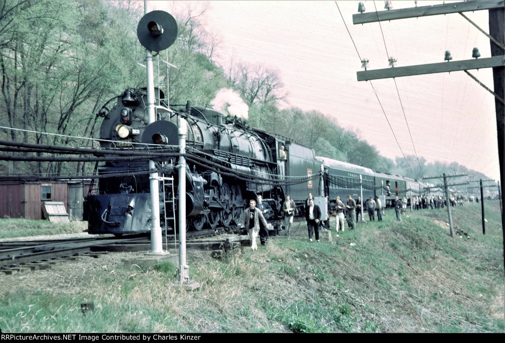 CB&Q 5632 preparing for a photo run by